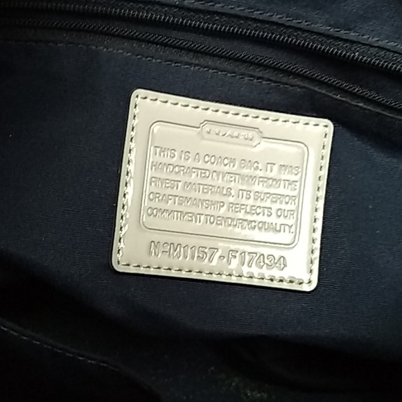 Coach | Bags | Coach Grey Signature Stripe Shoulder Bag | Poshmark